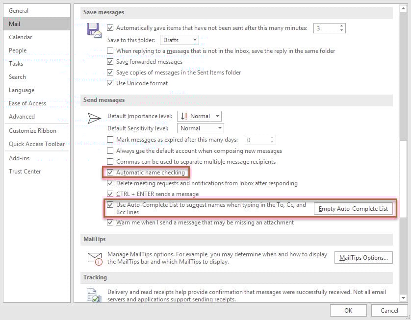 Managing Outlook's Auto-Complete Feature